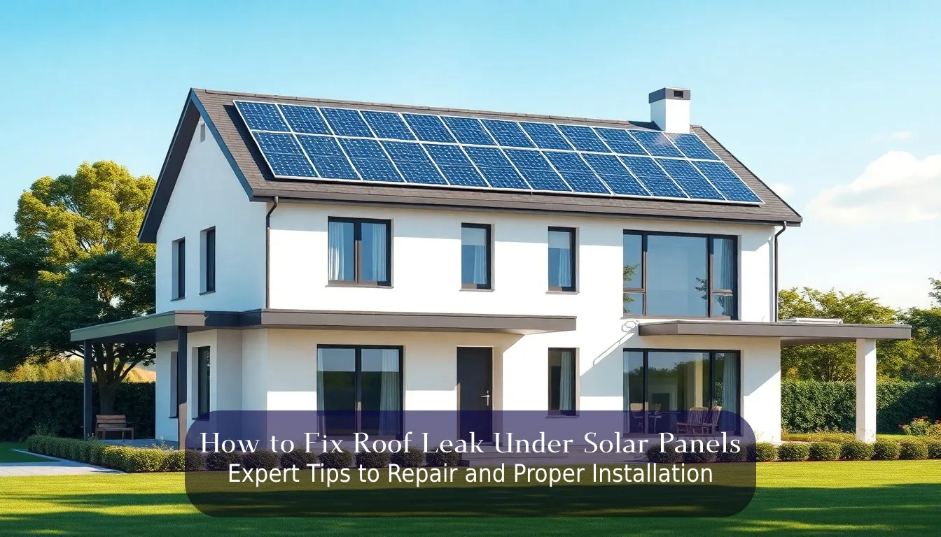 How To Fix Roof Leak Under Solar Panels: Expert Tips To Repair And ...