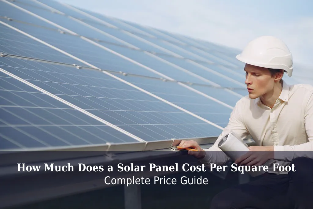 How Much Does A Solar Panel Cost Per Square Foot: Complete Price Guide